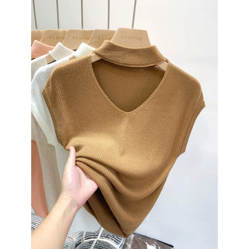 Jual [PREMIUM]Berynette 0275 Atasan Rajut Import Tanpa Lengan Inner ...