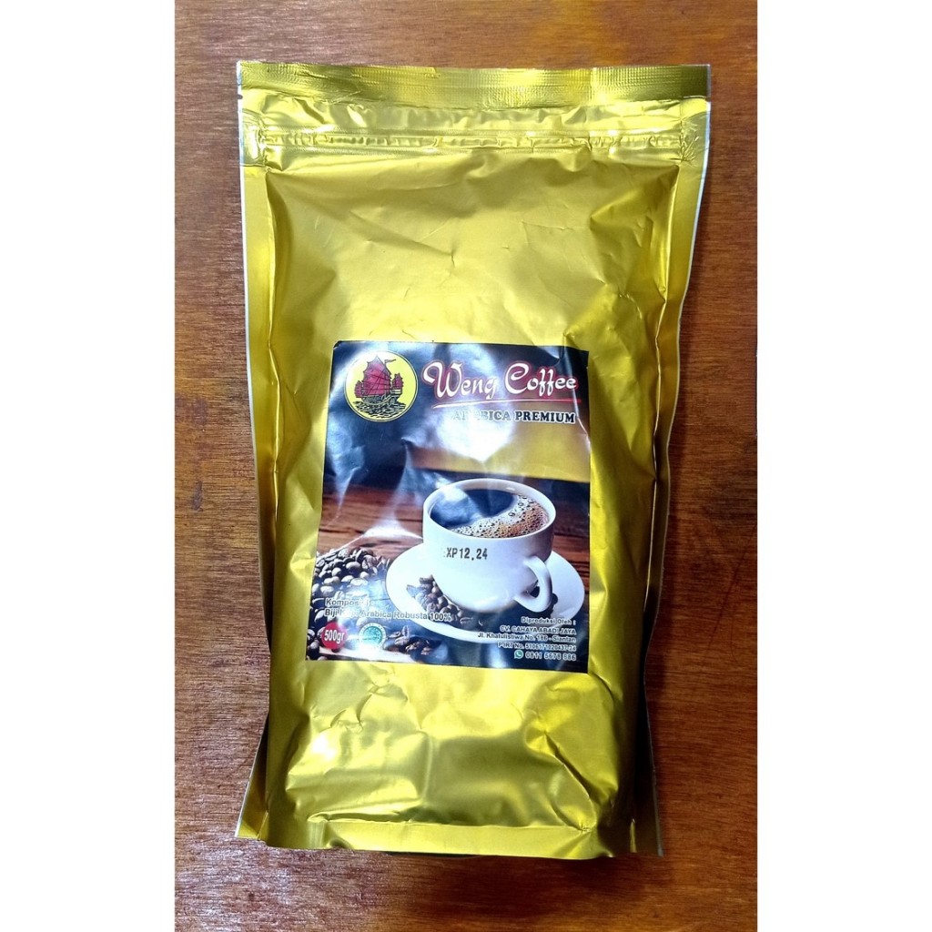 Jual Bubuk Kopi Arabica Premium Weng Coffee/Aweng Khas Pontianak 500gr ...