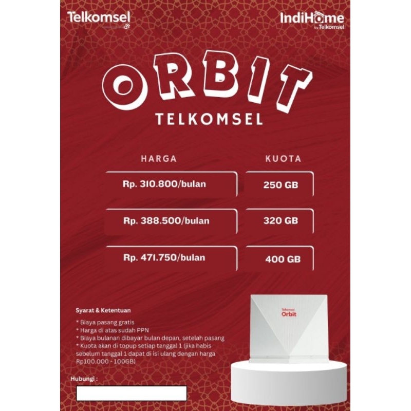Jual IndiHome Orbit Bulanan (Orbit Pascabayar) | Shopee Indonesia