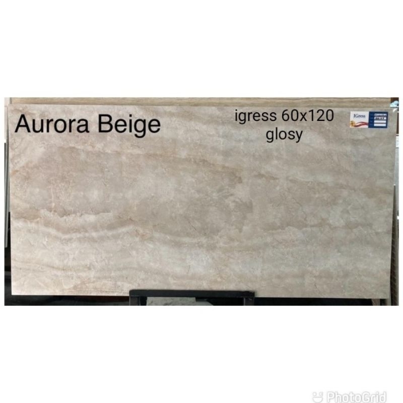 Jual granit 60x120 glosy granit ukuran 60x120 aurora beige igress ...