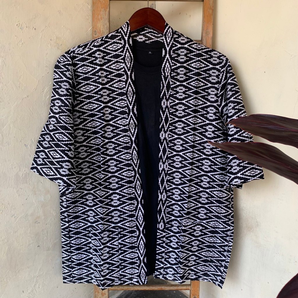 Jual Kimono Etnik Tenun Outerwear Cardigan Unisex Outer Tenun Troso ...