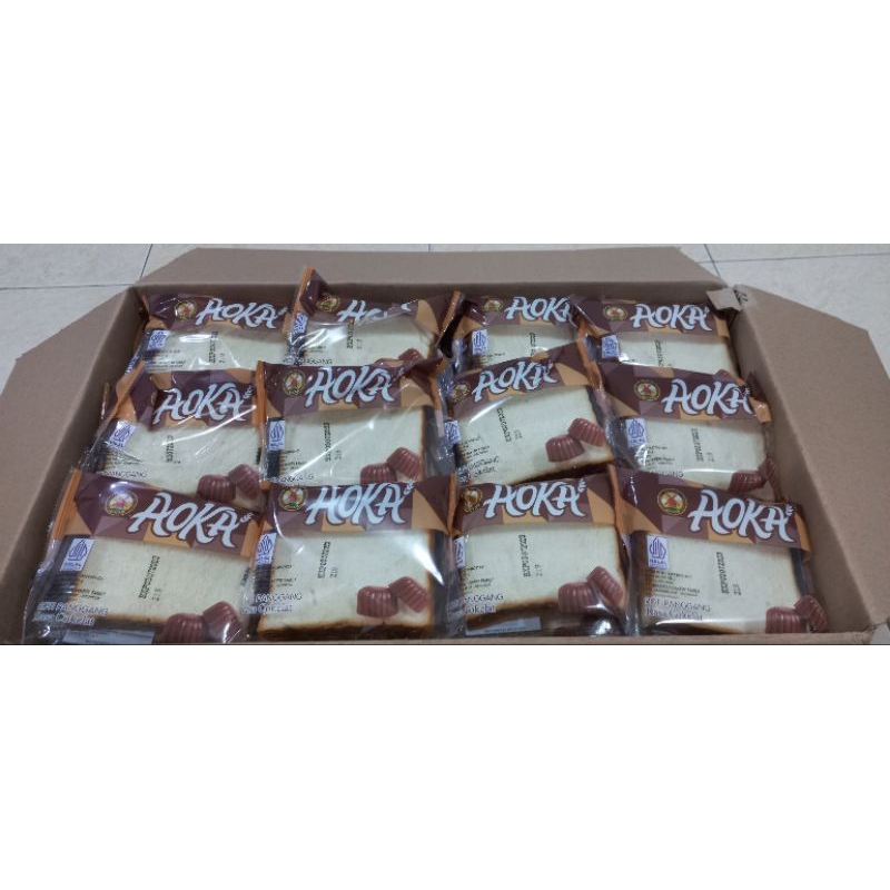 Jual Aoka Roti Panggang Lembut 1 Dus isi 60pcs tersedia satuan rasa dan ...