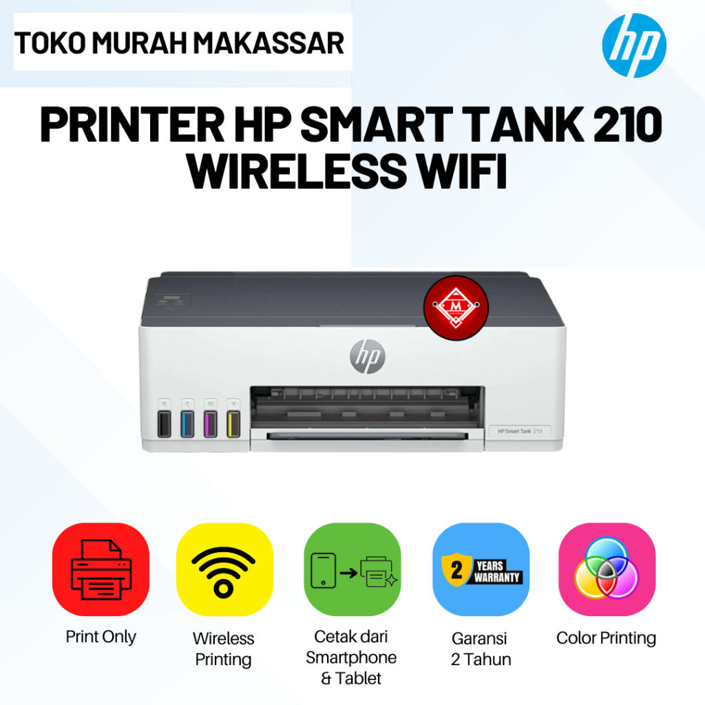 Jual Printer HP Smart Tank 210 Wireless Wifi / HP PRINTER SMART TANK ...