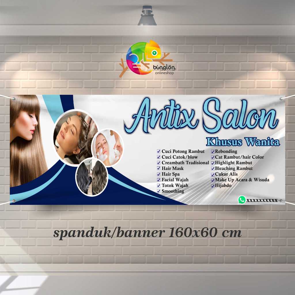 Jual Spanduk Banner Salon Cantik Custom Desain | Shopee Indonesia