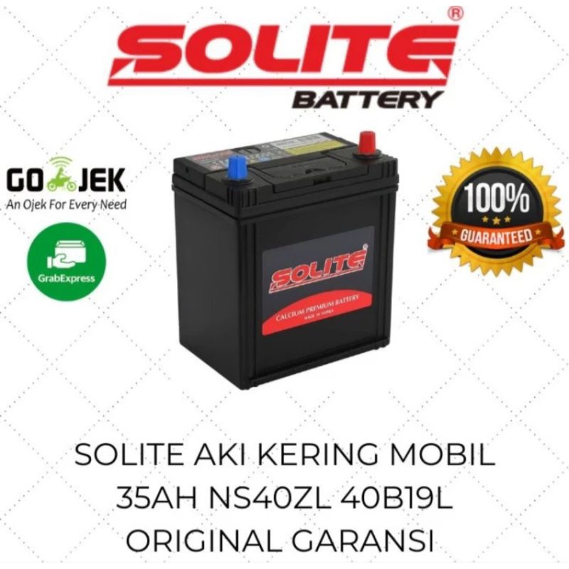 Jual AKI KERING MOBIL AYLA AGYA SIGRA MOBILIO 35AH SOLITE 40B19L NS40ZL ...