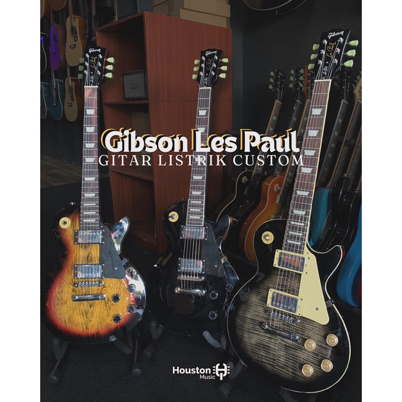 Jual Gitar Listrik Gibson Less Paul Custom Premium | Shopee Indonesia