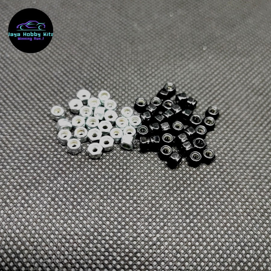 Jual Rep Tamiya Lock Nut m2 Nilon Locknut Warna Silver / Black | Shopee ...