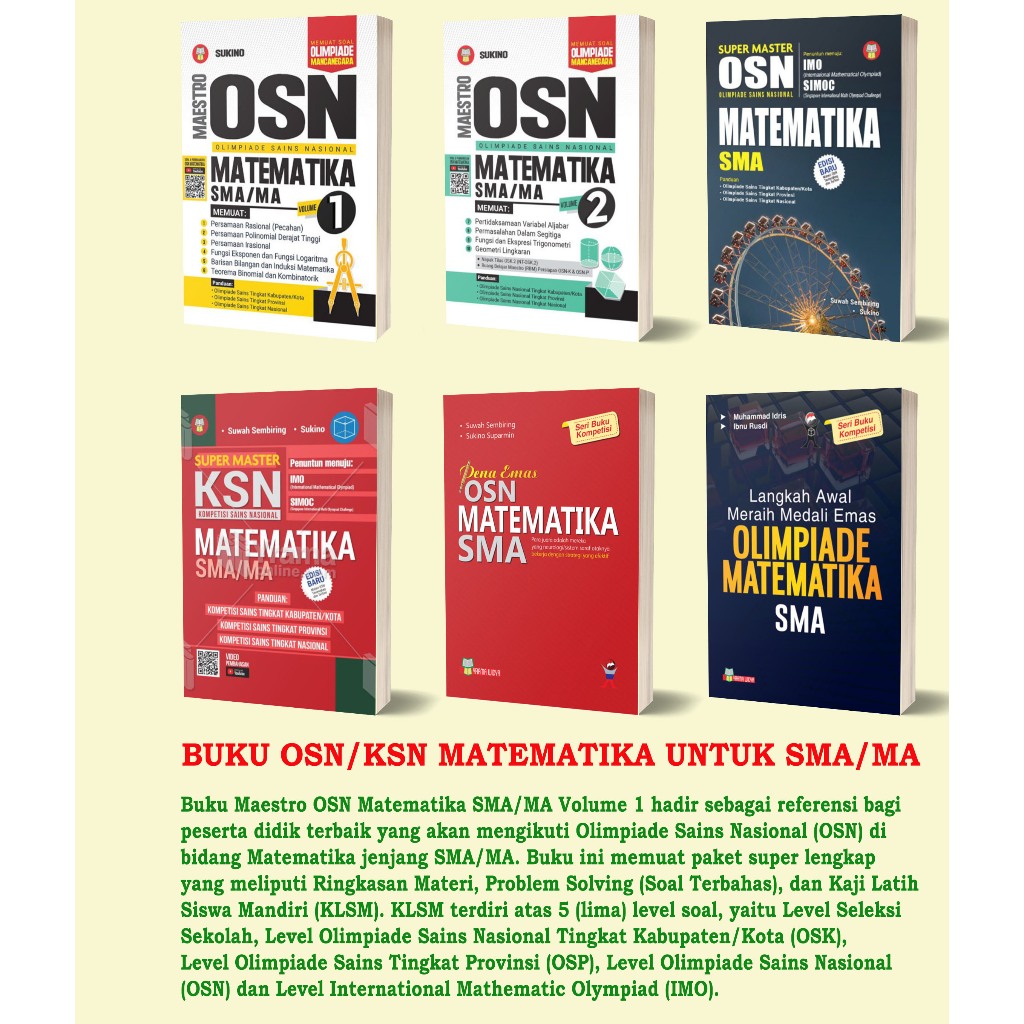 Jual Buku OSN/KSN/Olimpiade Matematika SMA | Shopee Indonesia