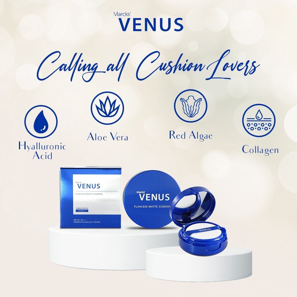 Jual Venus Marcks Flawless Matte Cushion 15g | Shopee Indonesia