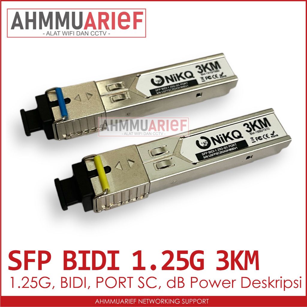 Jual SFP MODULE FIBER OPTIC BIDI SM SC 1.25G 1G SINGLE MODE FIBER OPTIK ...