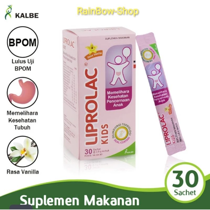 Jual Liprolac Kids Suplemen Makanan Rasa Vanilla - isi 30 sachet@2,5g ...