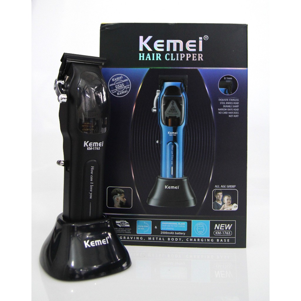 Jual Kemei KM-1763 Cordless Hair Clipper - Alat Cukur Pangkas Rambut Elektrik 9000rpm - 100% ...