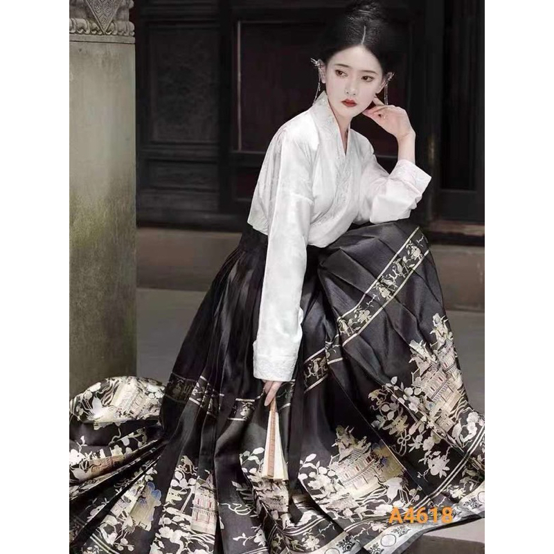 Jual Rok super premium impor hanfu maxi oriental (9) | Shopee Indonesia