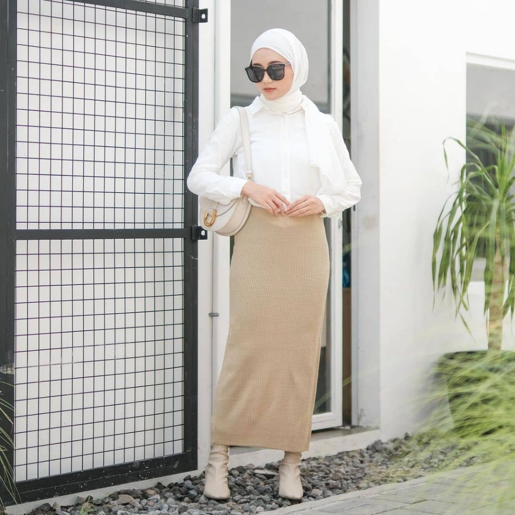 Jual Rok Rajut Span / Rok Knit Premium / Knit Skirt / Rok Rajut Panjang ...