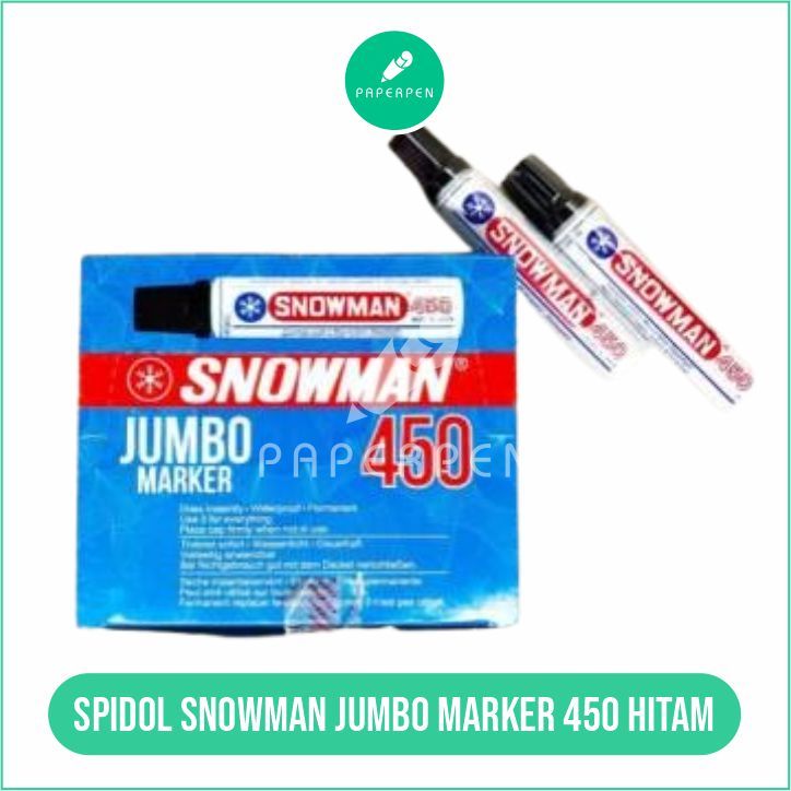 Jual Spidol Snowman Jumbo Marker 450 Hitam | Shopee Indonesia