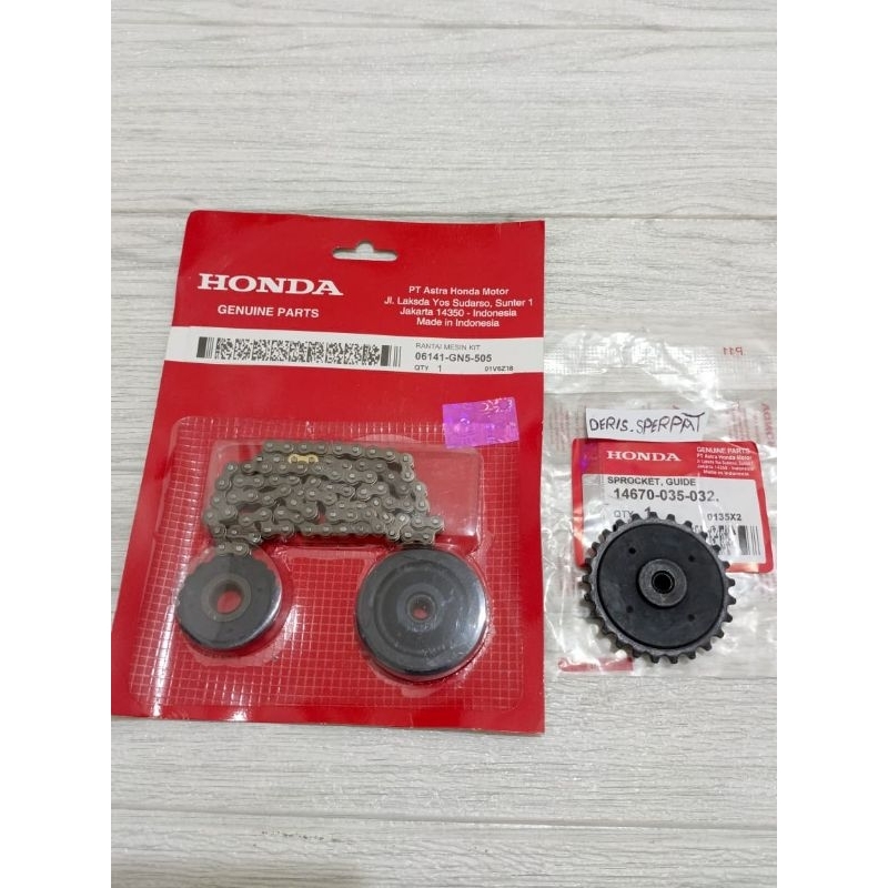 Jual rantai keteng set gigi pompa oli Honda Grand Astrea prima win Supra x Revo 100 kode part ...
