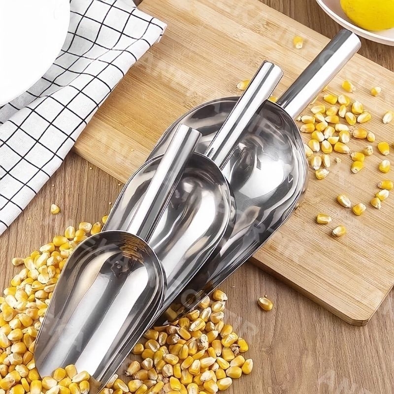 Jual Sekop Es Batu / Skop Stainless Steel / Sekop Tepung | Shopee Indonesia