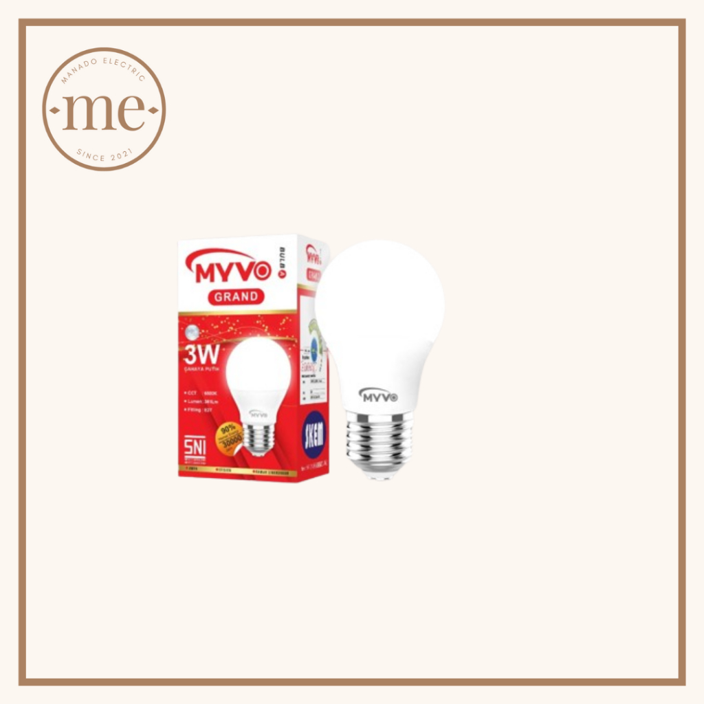 Jual Lampu LED Myvo Grand A 3 Watt | Shopee Indonesia