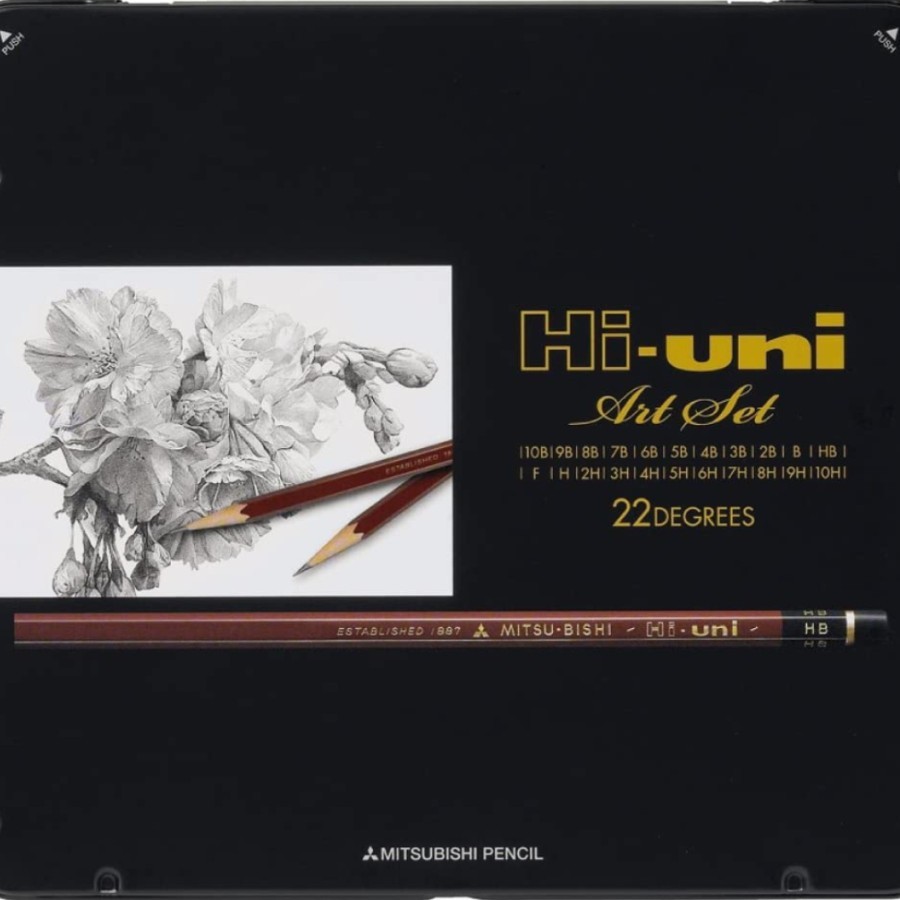 Jual Produk Unggulan] Uni Mitsubishi Hi-Uni Pencil Art Set 22 Degrees ...
