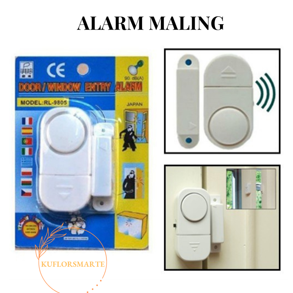 Jual Alarm Sensor Anti Maling Tempel Pintu Rumah Jendela Kantor Toko ...