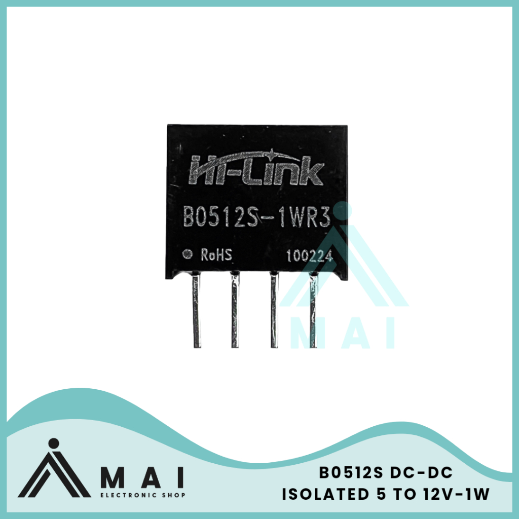 Jual HLK-B0512S DC to DC Isolated 5V to 12 V 1 Watt (Step Up) | Shopee ...