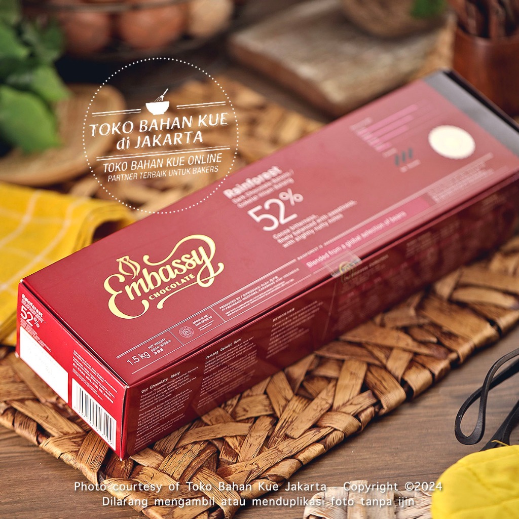 Jual Embassy Chocolate - Rainforest Stick 52% 1,5kg Box Asli Dark ...