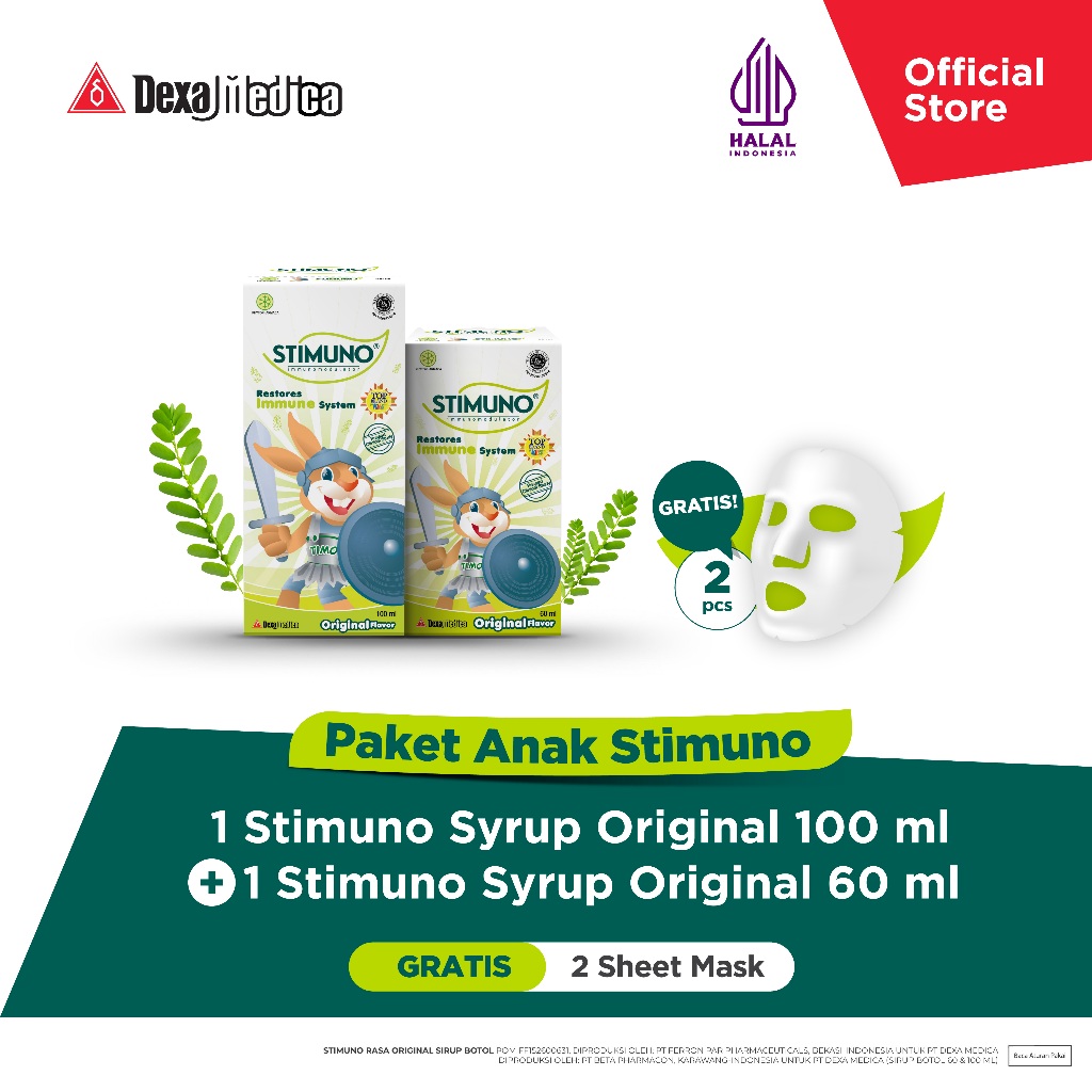 Jual Paket Anak Sehat Stimuno | 1 Botol 100 ml Original + 1 Botol 60 ml ...