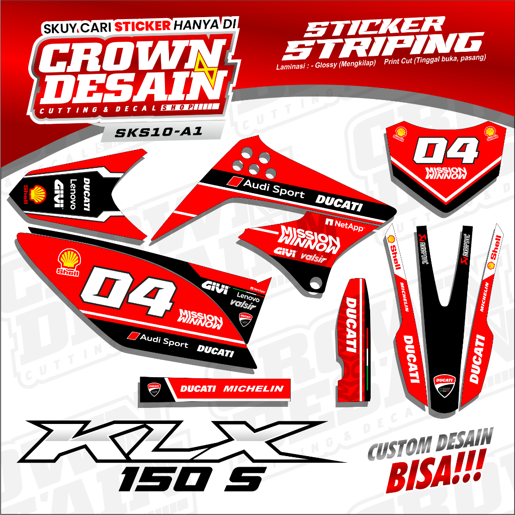 Jual Sticker Striping Kawasaki KLX Lama Stiker Striping Variasi Motor ...