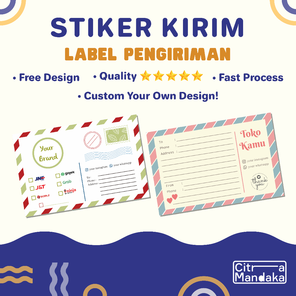 Jual Label Pengiriman OlShop Custom | Sticker Pengiriman OlShop ...