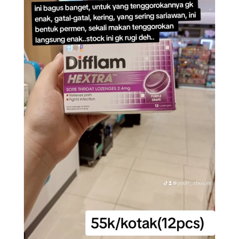 Jual Difflam hextra sore throat lozenges (12pcs) | Shopee Indonesia