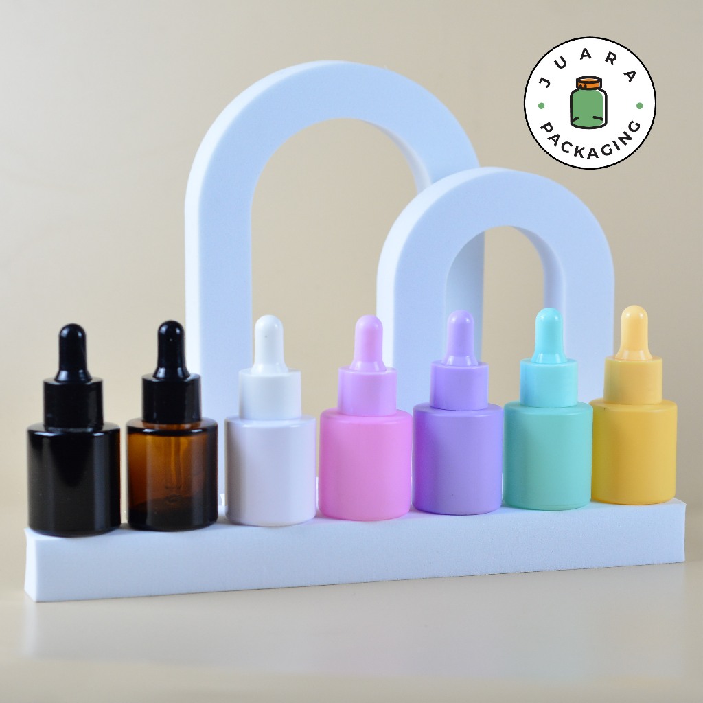 Jual Botol Pipet Kaca 20ml Warna Warni Hitam Amber Putih Pink Ungu ...