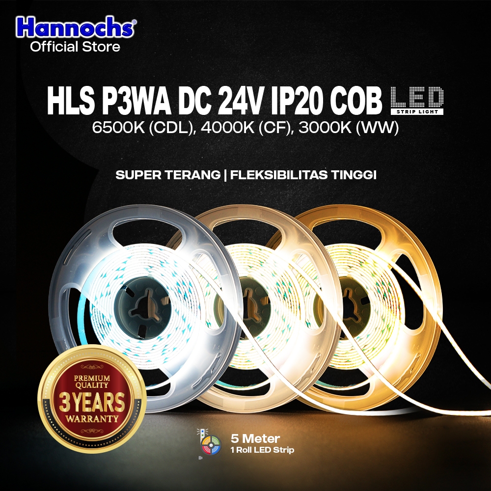Jual Hannochs Prestige Lampu Strip LED COB HLS P3WA DC 24V (5M) - IP 20 ...