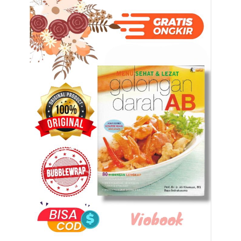Jual Buku Menu Sehat & Lezat Golongan Darah AB 80 Hidangan Lengkap Prof. Dr. Ir. Ali Khomsan, MS ...