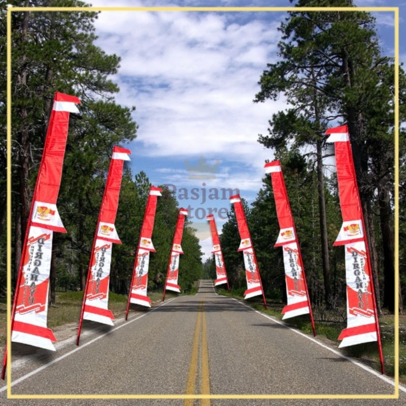 Jual 10 Pcs Bendera Umbul Umbul Bandir Garuda Dirgahayu Merah Putih Garuda 3 Meter | Shopee ...