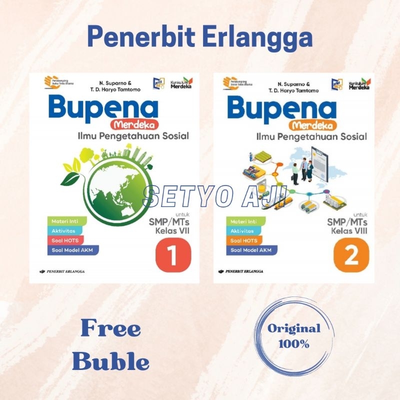 Jual Bupena Merdeka SMP IPS Kelas 7 8 Kurikulum Merdeka Penerbit Erlangga | Shopee Indonesia