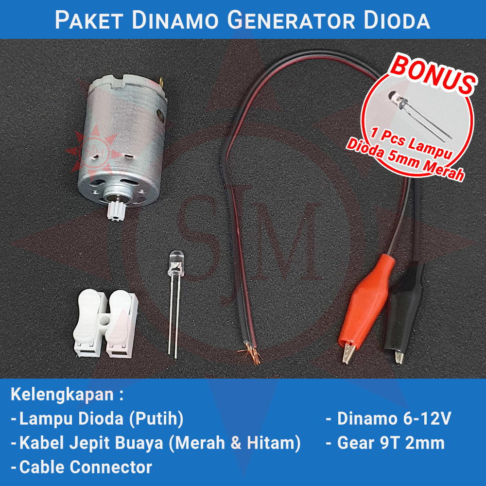 Jual Paket Dinamo Generator Pembangkit Listrik Gear Dioda / DIY ...
