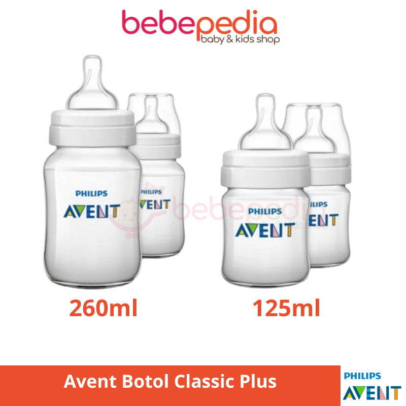 Jual Philips Avent Botol Classic Plus PP 125ml / 260ml | Botol Avent ...