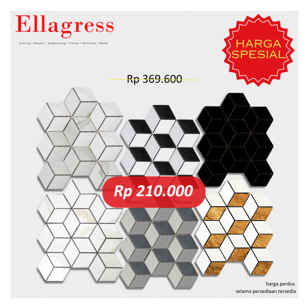 Jual PROMO Ellagress Mosaik Keramik Kubus 3d (HARGA PERDUS) | Shopee ...