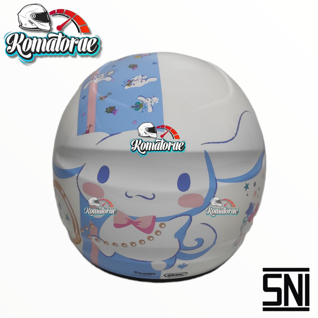 Jual HELM BMC MILAN SANRIO CINNAMOROLL #3 WHITE HALF FACE | Shopee ...