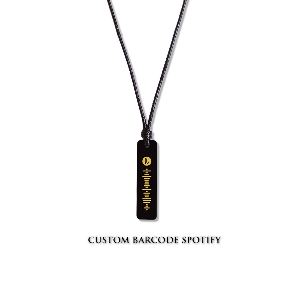Jual Kalung tali hitam liontin custom logo spotify | Shopee Indonesia