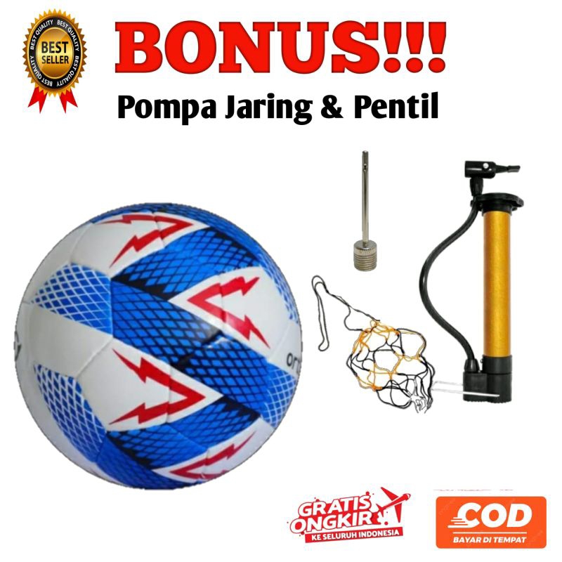 Jual Bola Sepak Size 5 (Gratis Pompa Angin Pentil Dan Jaring Bola ...