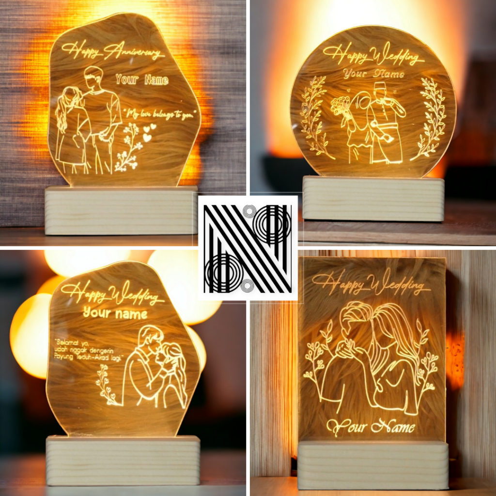 Jual Custom Acrylic led/ lampu tidur / led akrilik/ kado wisuda ...