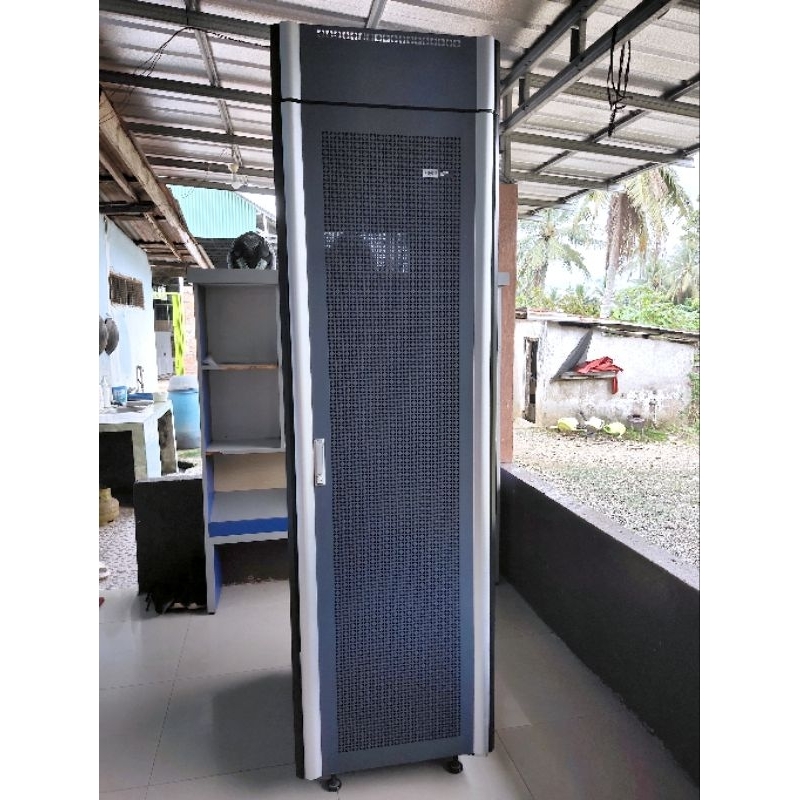 Jual Rack Server indoor 42U include Fan double/ 2 pintu bagian Depan ...