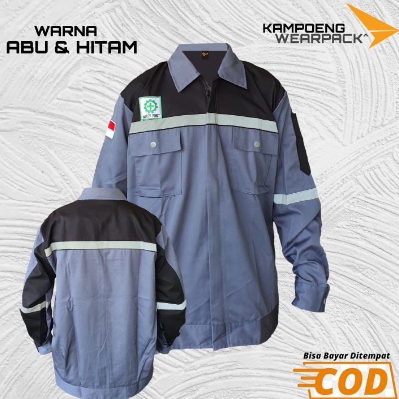 Jual Wearpack Safety/baju proyek/pakaian kerja APD K3 Baju lengan ...