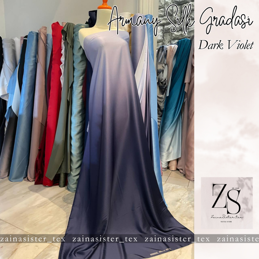 Jual Kain Silk Gradasi | Kain Armany Silk Premium | Kain Motif Gradasi ...