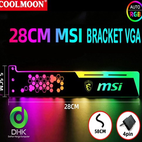 Jual Special Pr Bracket VGA card Coolmoon Asus ROG MSI Aorus RGB LED ...