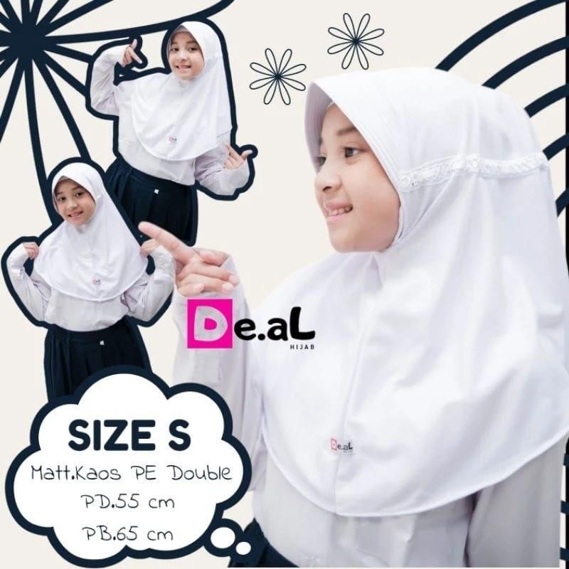 Jual Kerudung Anak Sekolah SD SMP SMA RABBANI SERUT BELAKANG by Deal | Shopee Indonesia
