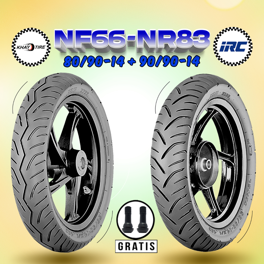 Jual Sepasang Ban Motor Matic IRC NF66 80/90-14 dan NR83 90/90-14 ...