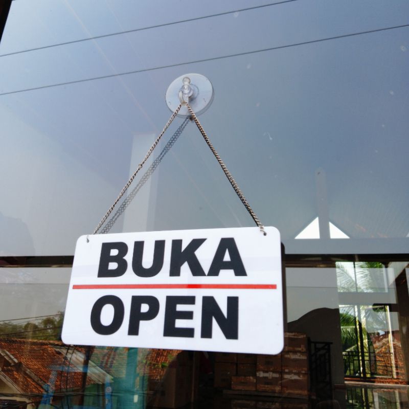 Jual sign penanda open close akrilik -sign buka tutup | Shopee Indonesia