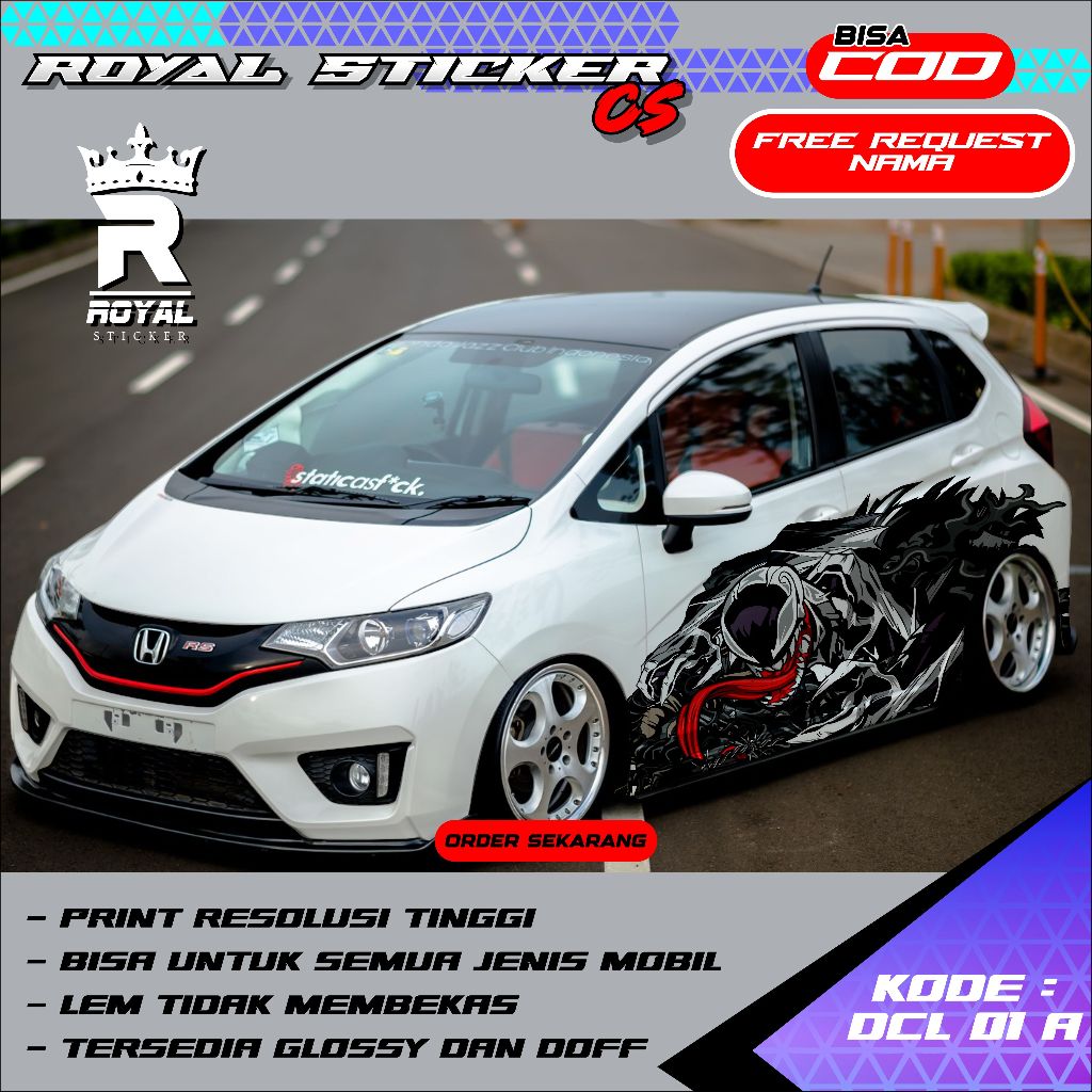 Jual DECAL MOBIL BRIO JAZZ AGYA AYLA CALYA DESAIN VENOM TERBARU UNTUK ...